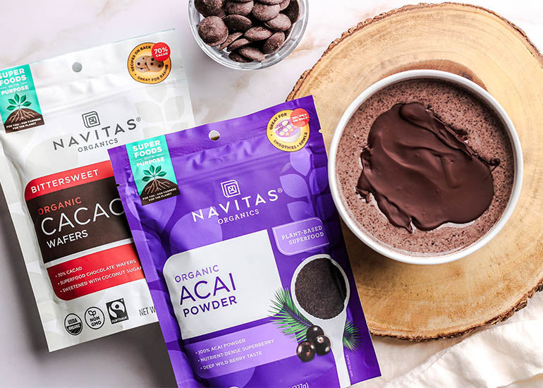 Chocolate Shell Acai Bowl Recipe | Navitas Organics